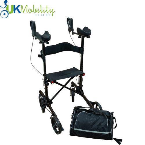 Forearm Support Lightweight Aluminium Walking Frame Four Wheel Rollator ...